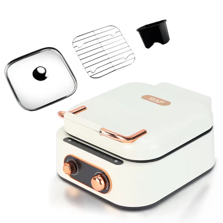 RAF Multi-functional Hot Electric 3-1 Pot Grill/Steak Machine/Frying P ...